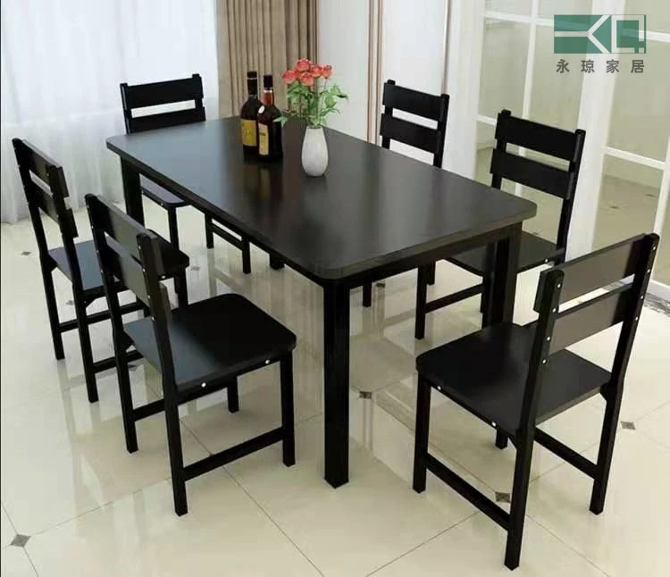 Modern 4 Chairs Dining Room Table Set - Wooden Dining Furniture