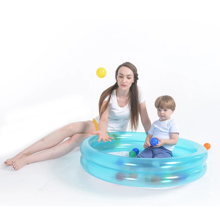 Inflatable Ball Pit Pool for Kids 2 Rings Blow up Baby Swimming Pool ...