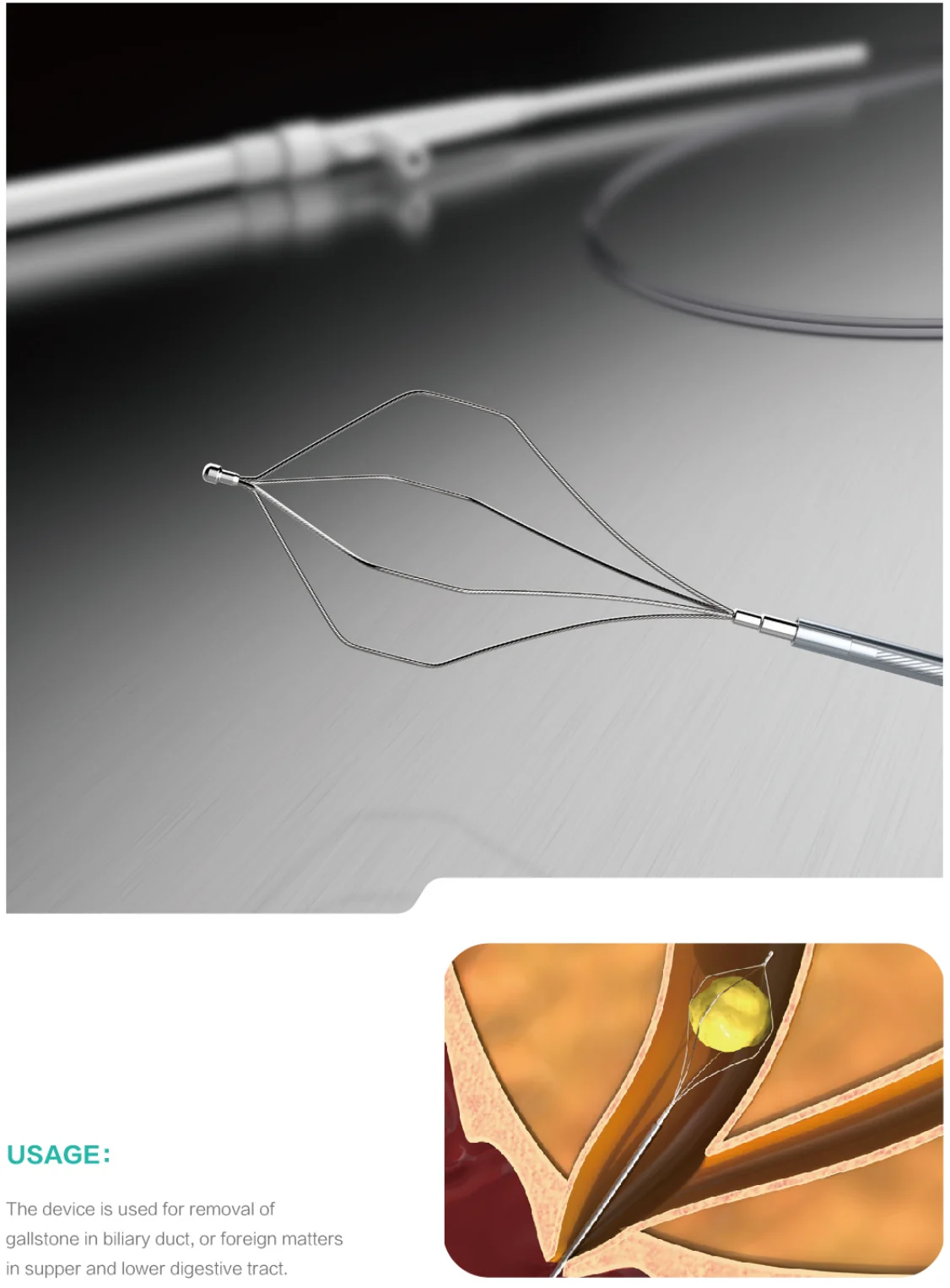 Surgical Instruments Medical Use Ureteral Disposable Endoscopic Stone ...