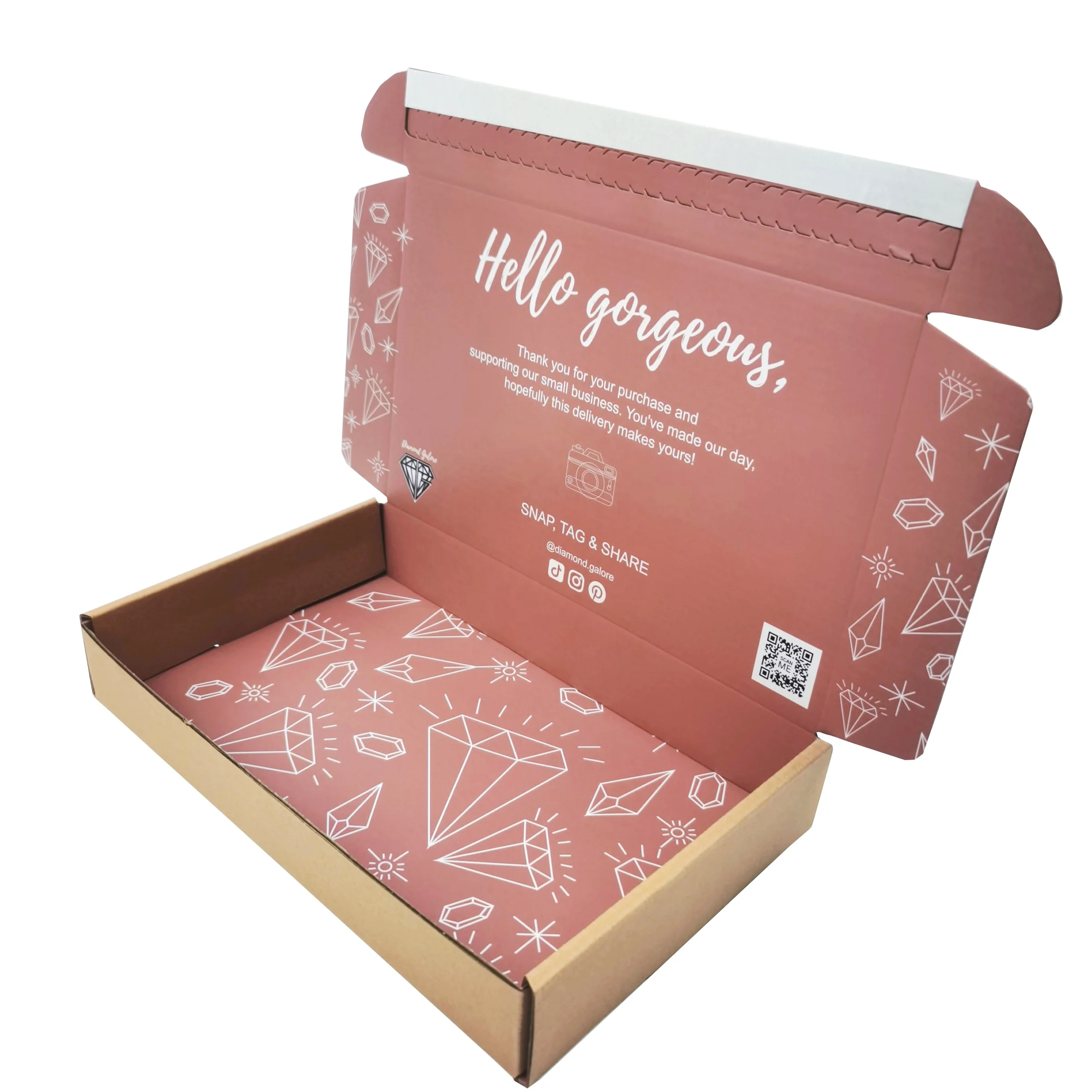 Easy Tear Strip Opening Seal Corrugated Cardboard Shipping Box Custom ...