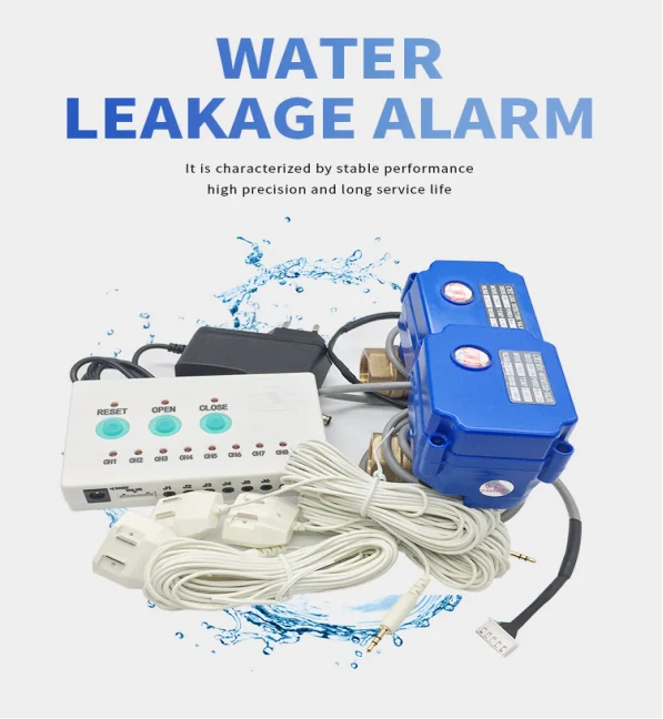 Water Leak Detector Sensors Alarm Automatic WIFI Shut Off