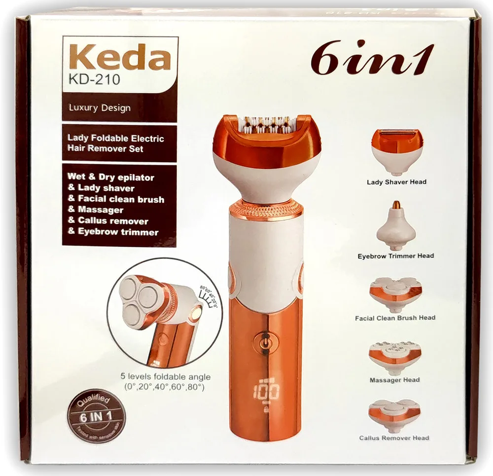 6 In1 Cordless Rechargeable Advanced Wet Dry Electric Hair Removal ...