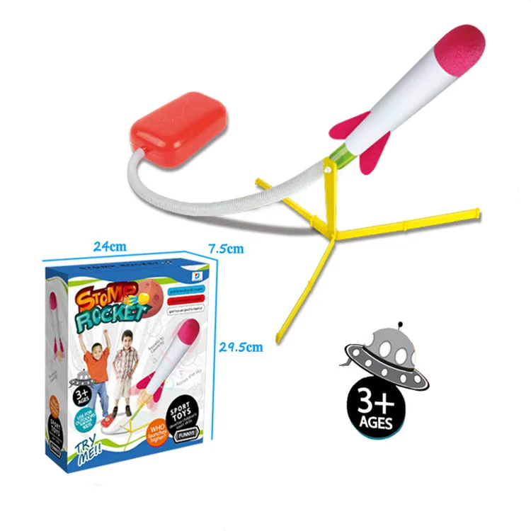 Stomp With 3 Rockets Launcher Rocket Outdoor Flying Game Stomp Rocket ...