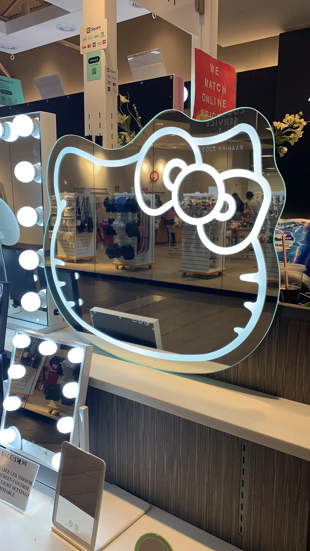 Wholesale Pink LED Touch Wall Hanging Dimmer Mirror