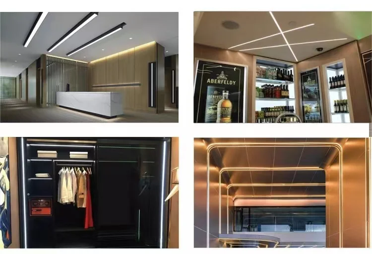 Ls-019 Led Aluminum Channel Wardrobe Shelf Square Aluminum Profile With ...