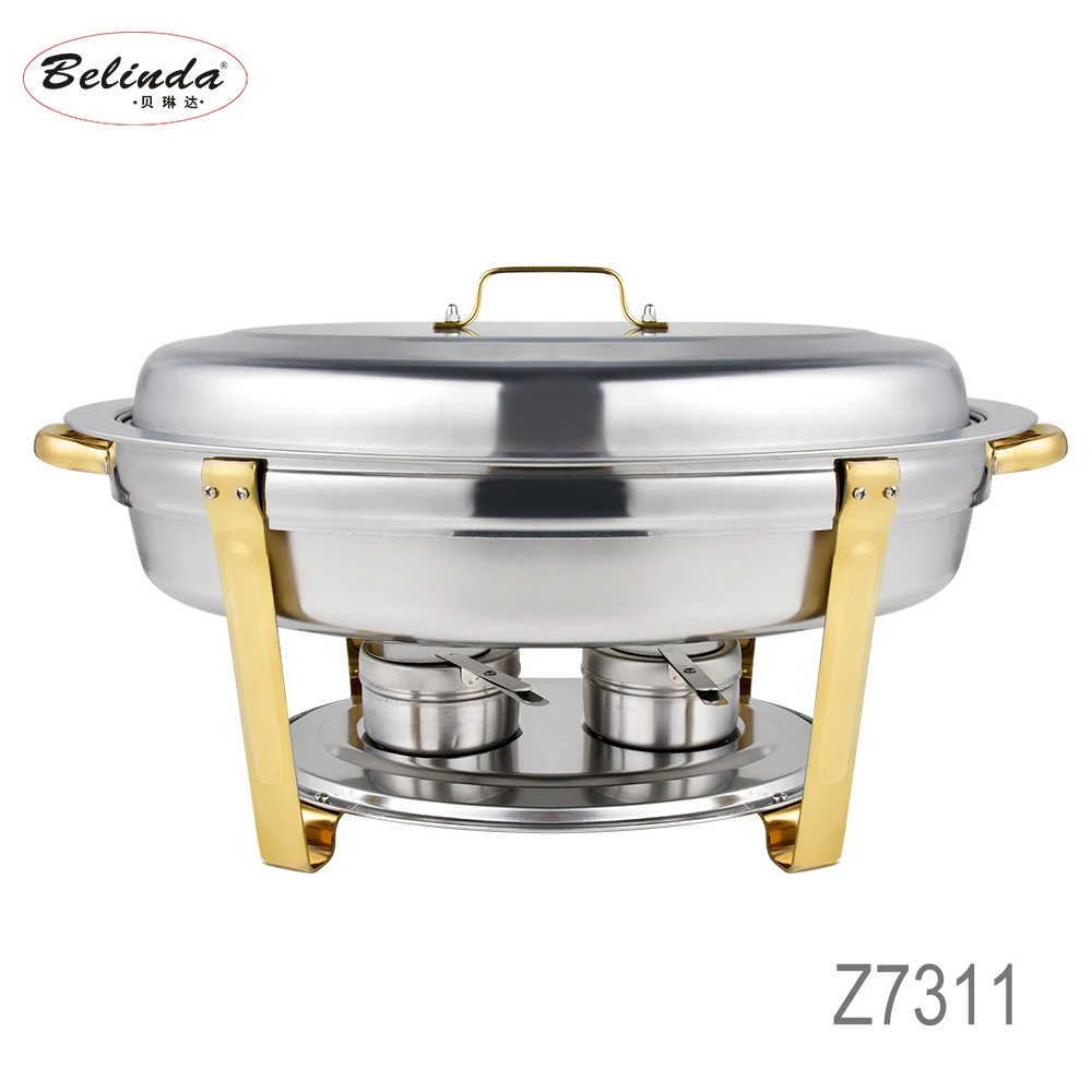 Double Food Pan Buffet Stove Chafing Dish Pan Food Warmer Big Capacity ...