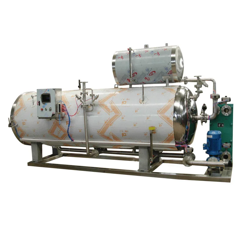 Small retort 150L back pressure food sterilizer water spray machine ...