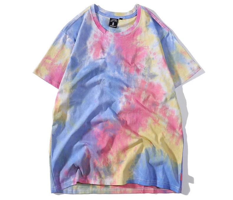 Wholesale Tie Dye T-shirts Blank Custom Organic Cotton Tie-dye T-shirt ...