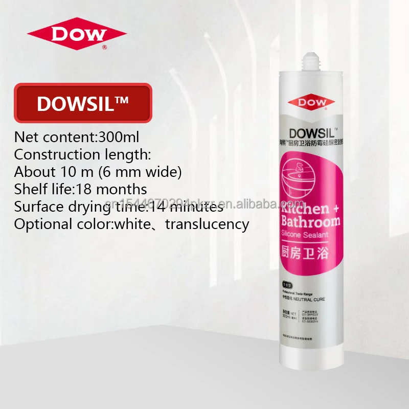 Dowsil 300ml White Transparent Mildew Adhesives&sealants Silicone ...