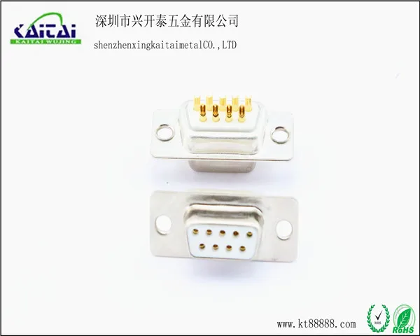 D Sub Vga Rs232 Db9p Male Female Solid Pin Welding D-sub Db9 Hood 9p ...