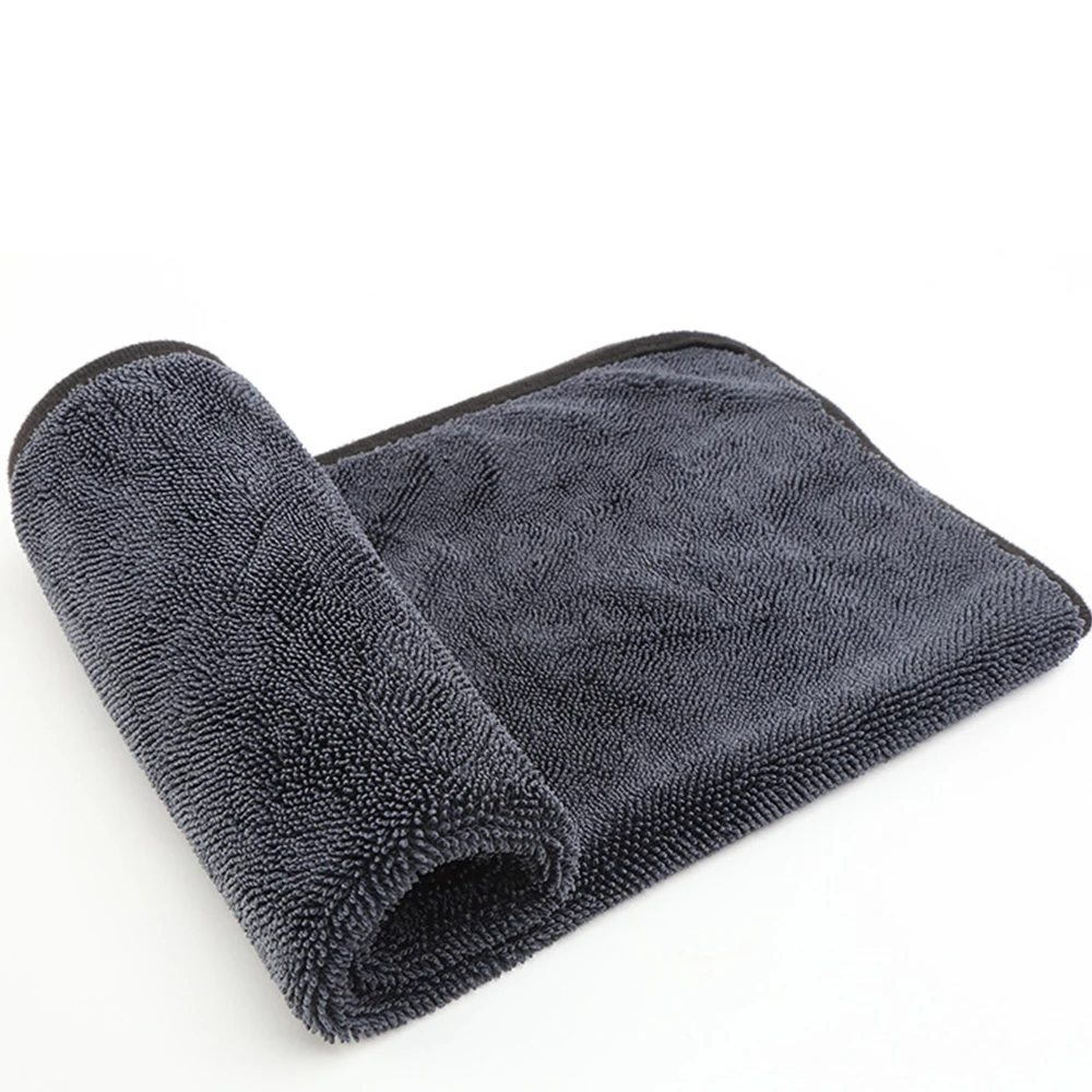 Dual Layer Ultra Thick Plush Auto Detailing Towel Buffing Drying Super Absorbent 1200 1400 GSM ...