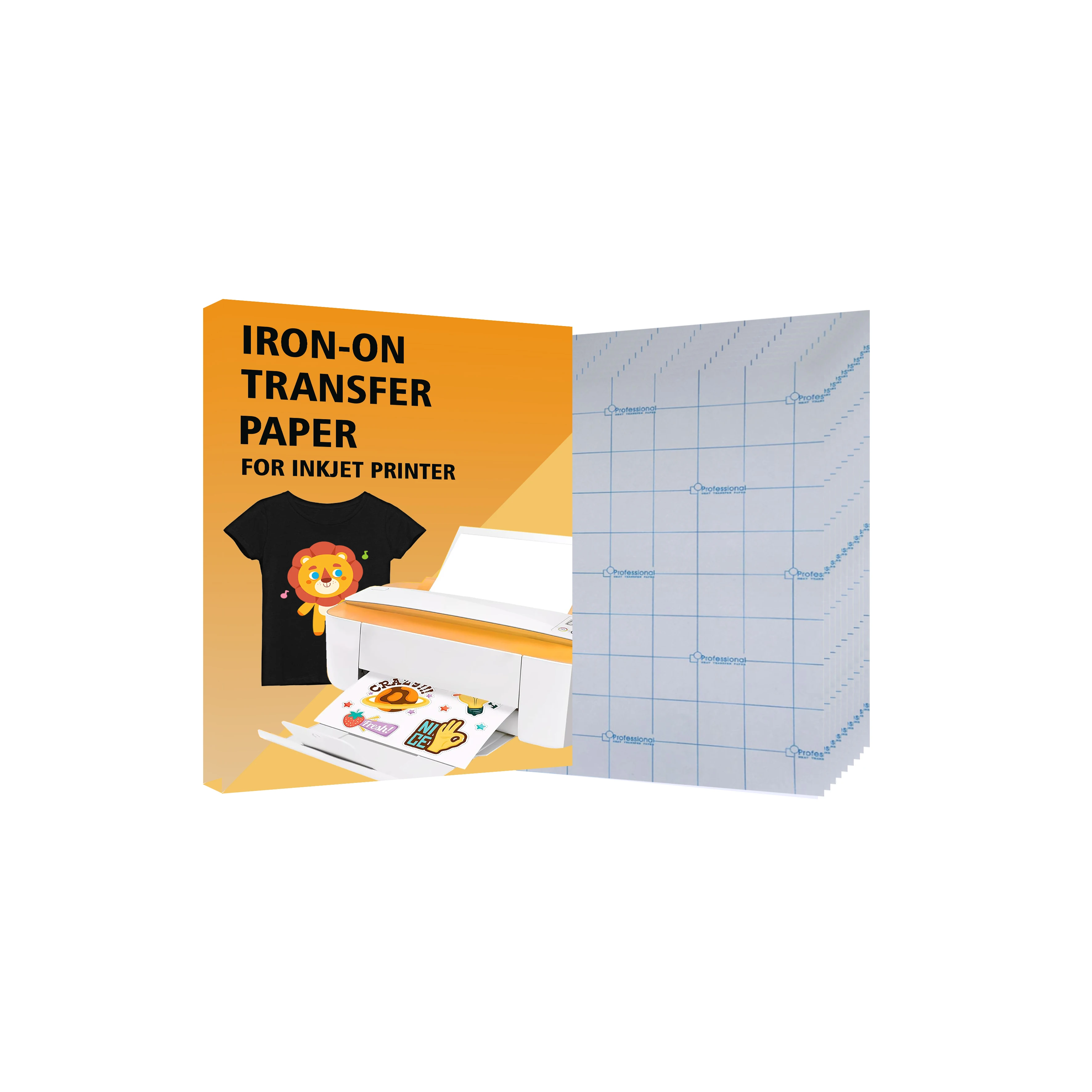 Printable Iron On Fabric Transfer A4 Blue Grid Inkjet/laser Heat ...