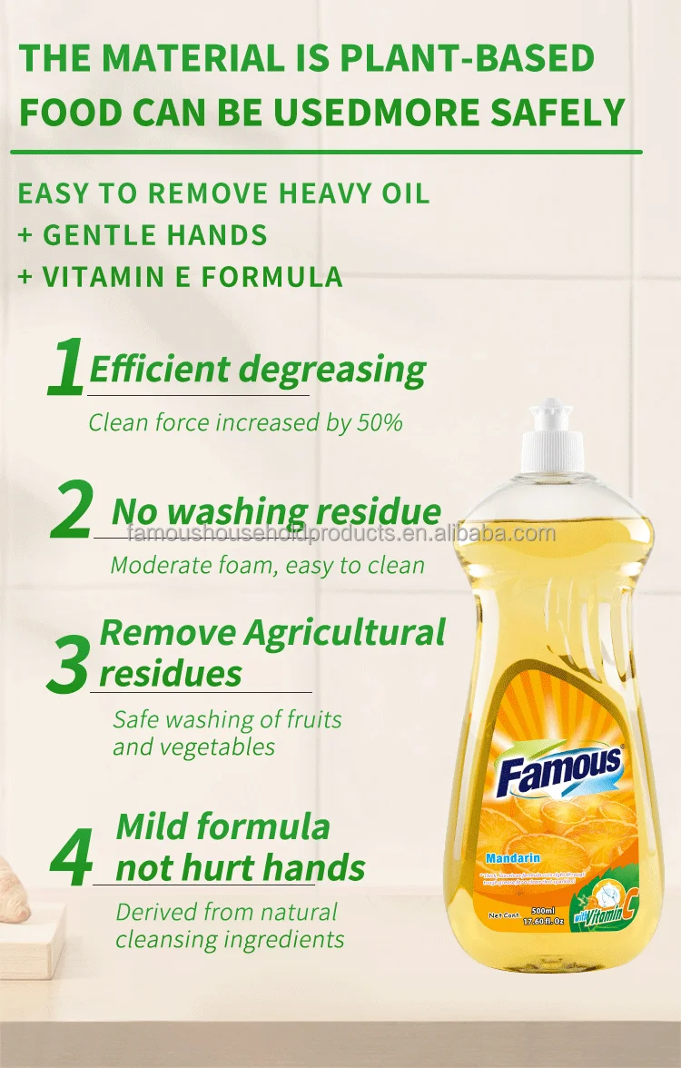 Contains 3x Grease Cleaning Power Dish Washing Liquid Soap Liquid Dish ...