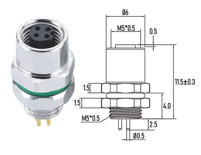 Ip67 Waterproof Aviation Automation Sensor Connector M5 M8 M16 M23 7/8 ...