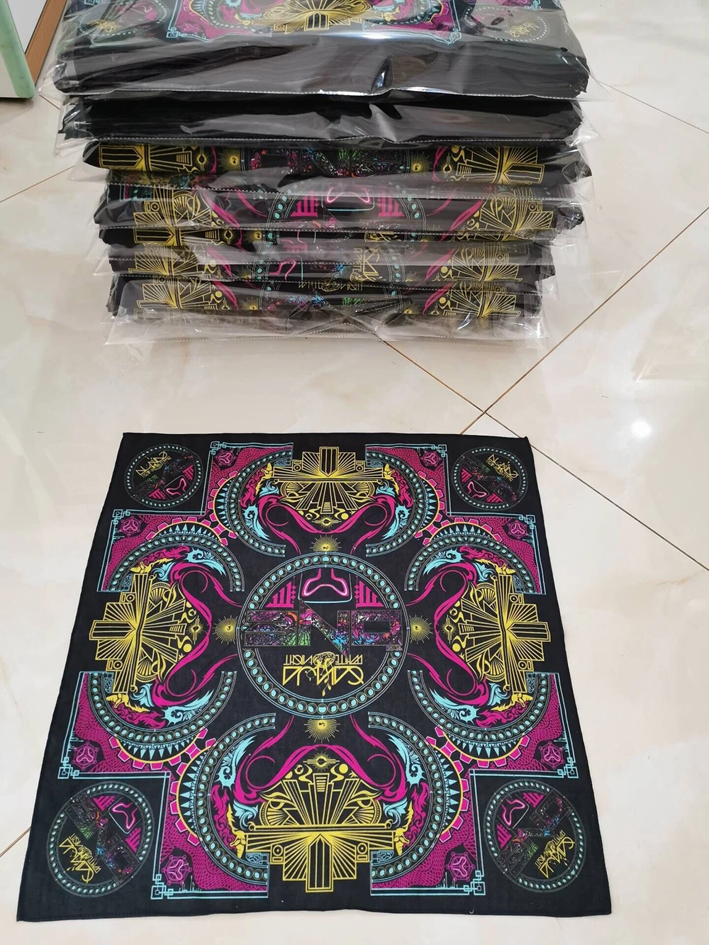 Custom Logo Cotton Bandana Square
