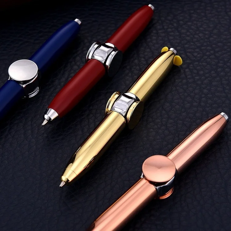 Fingertip Gyro Pen Multifunctional Ballpoint Pen Rotating Finger Led ...