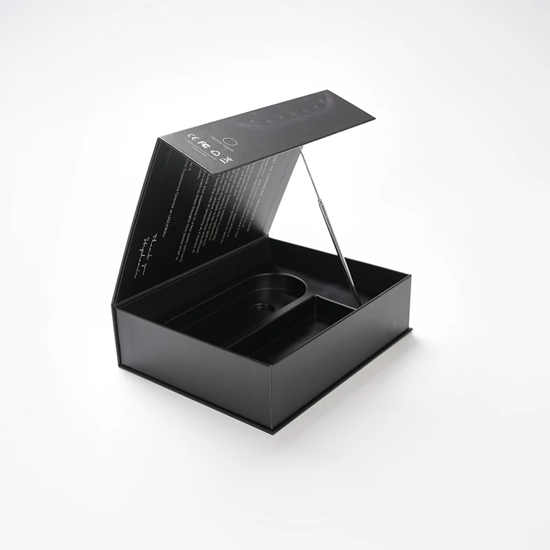 Custom Black Box With Magnetic Lid Gift Box Paper Magnet Closed ...