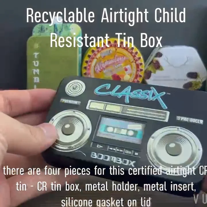 Resealed Hinged Child Proof Certified Rectangle Tin Box With Starch ...