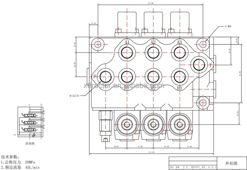 Sd5 Flow 45l/min Hydraulic Directional Control Valve For Harvesting ...