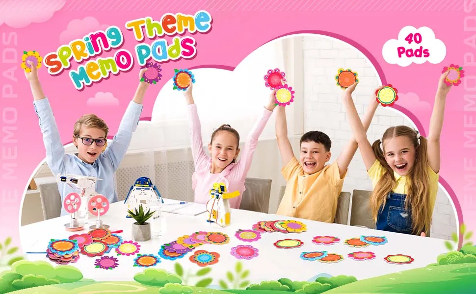 Spring Theme Sticky Notes - Customizable Self Stick Notepad