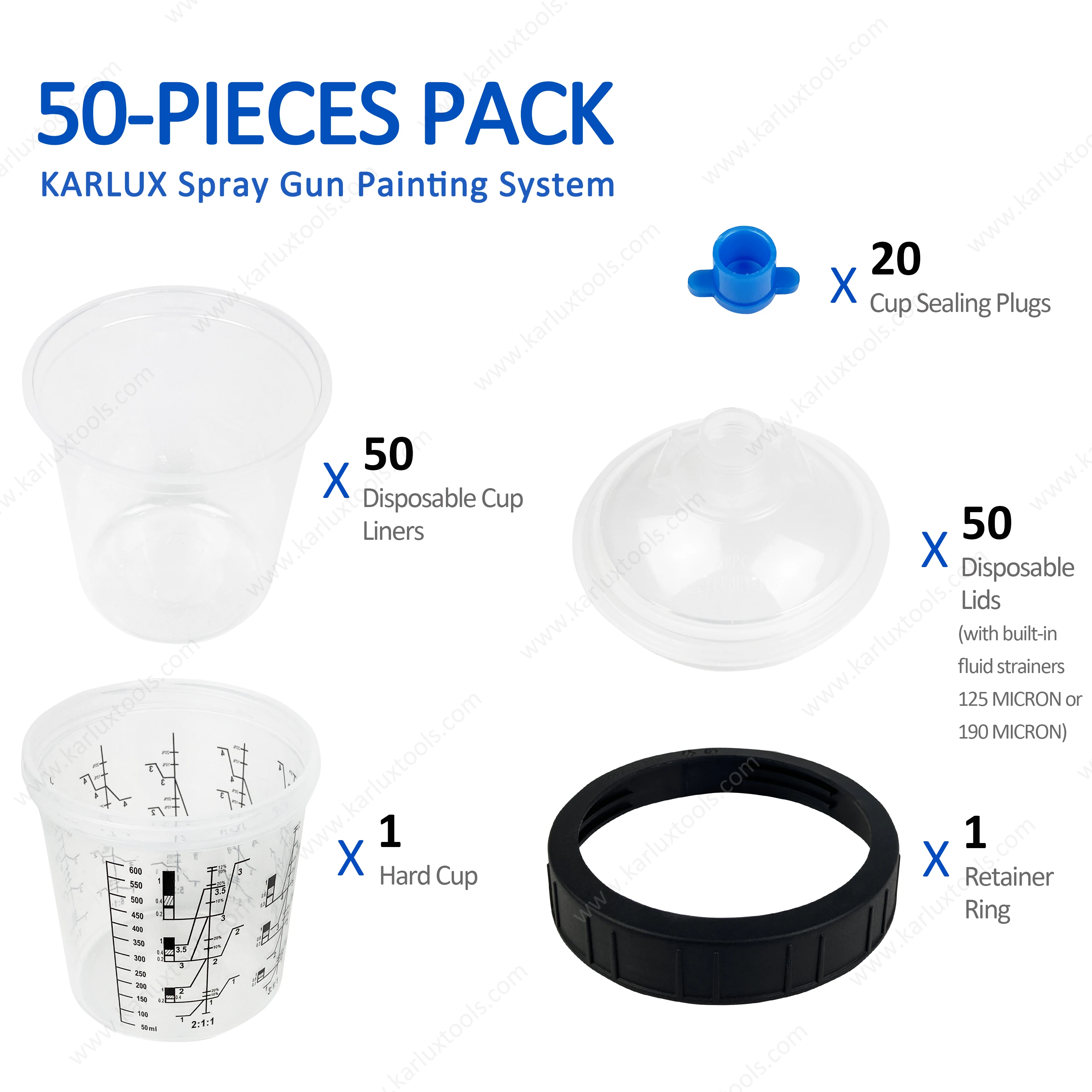 600ml Paint Mixing Cup Complete Kit Disposable Painting Cup For Air ...