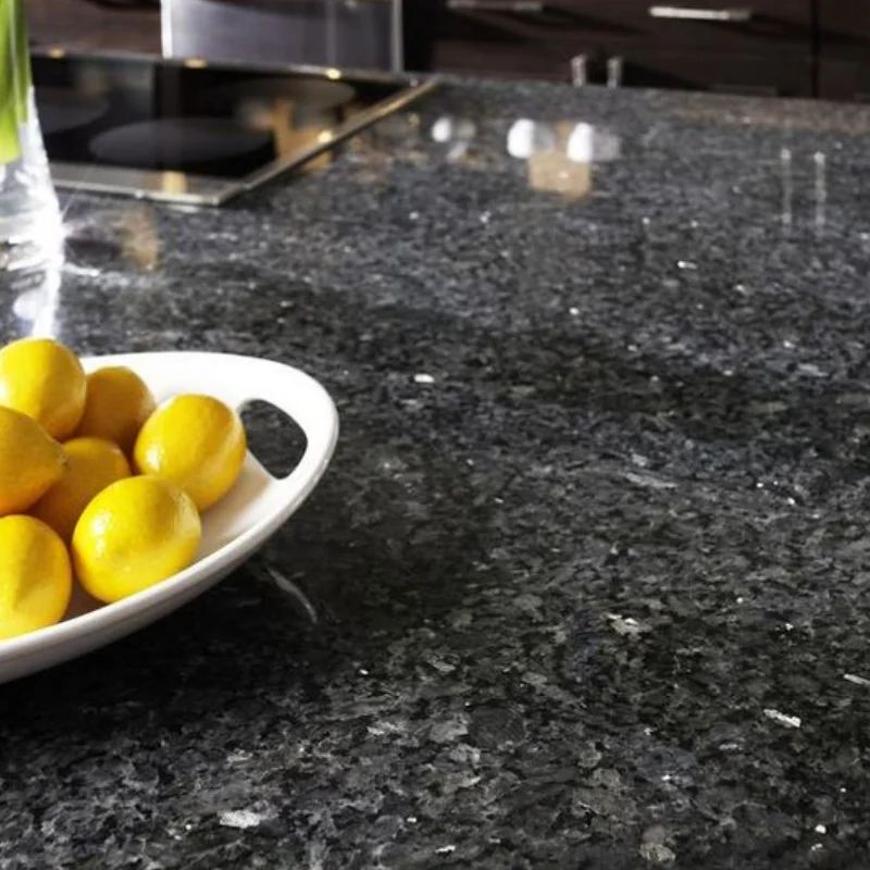 Natural Stone Slab Cabinet Counter Work Top Norway Blue Pearl Granite ...