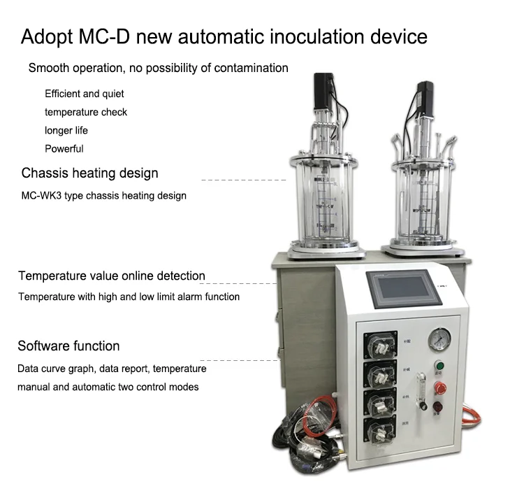 Small Laboratory Benchtop Bioreactor Fermenter 1l-20l