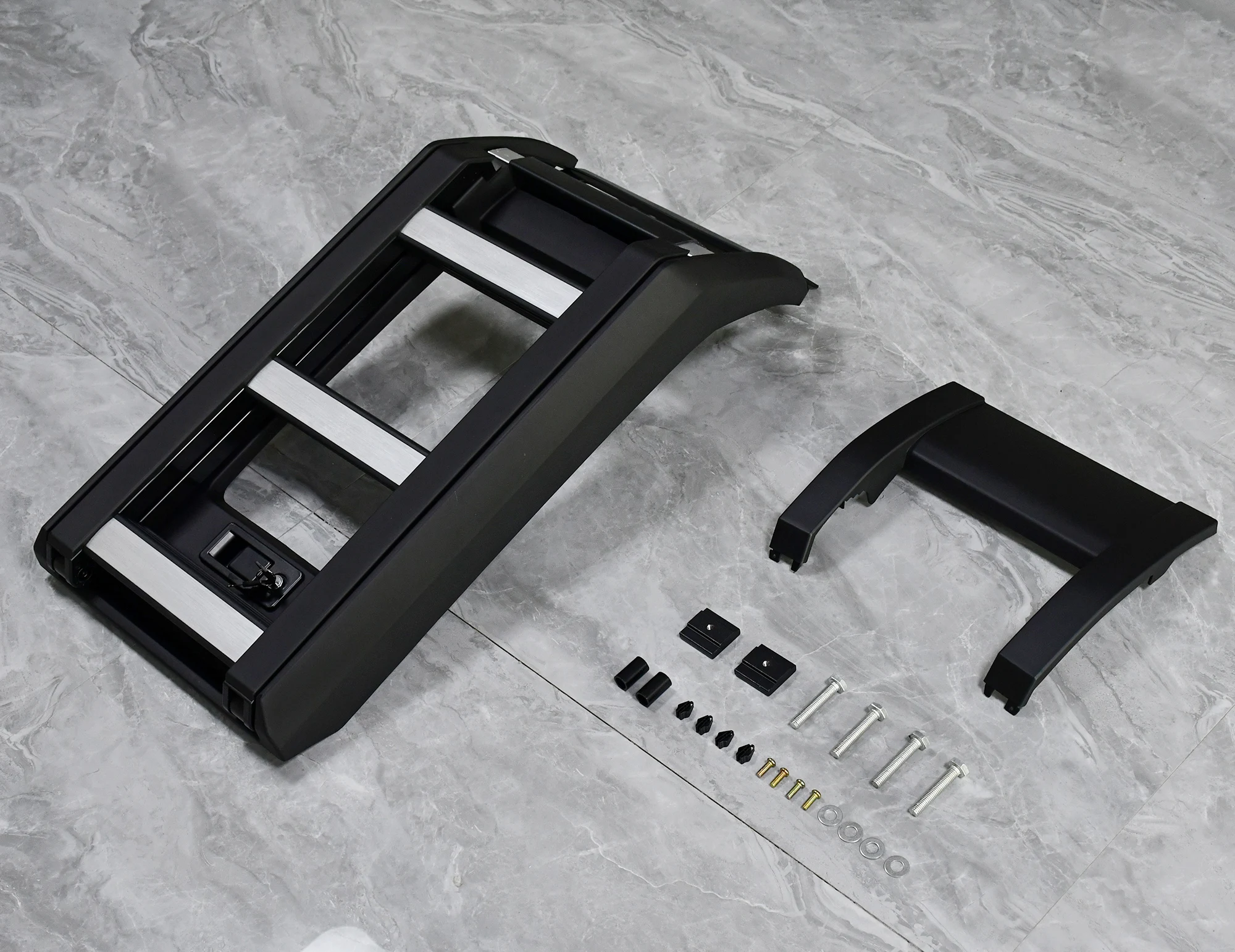 Auto Parts Aluminum Telescopic Black Side Ladder for Toyota LC250 Prado ...