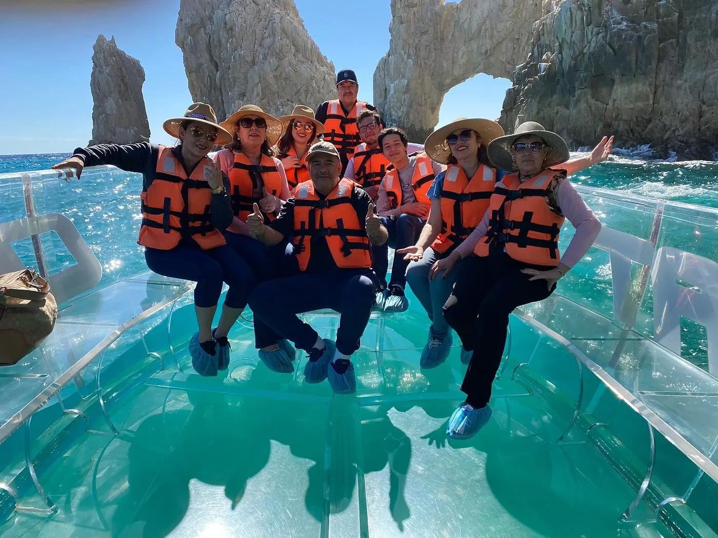 Large Size Transparent Boat With Yamaha Engine Transparent Glass Bottom ...