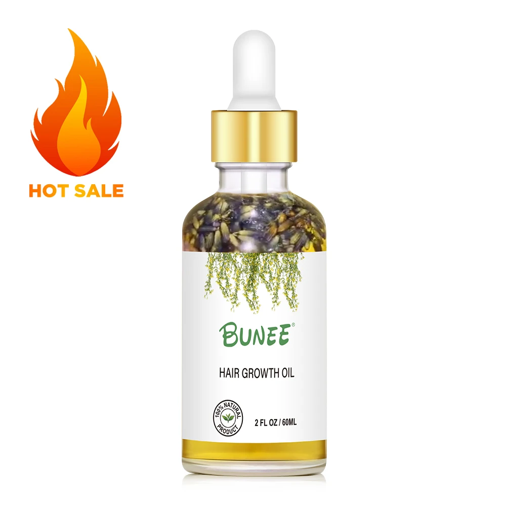 Bunee 60ml Custom Label Organic Lavender Seed Rosemary Oil Hair Growth ...