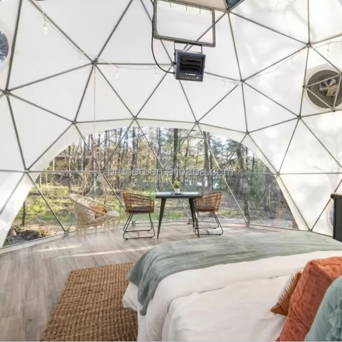 Round Camping Prefab Safari Ball Tent Luxury Hotel Dome Tent For Sale ...