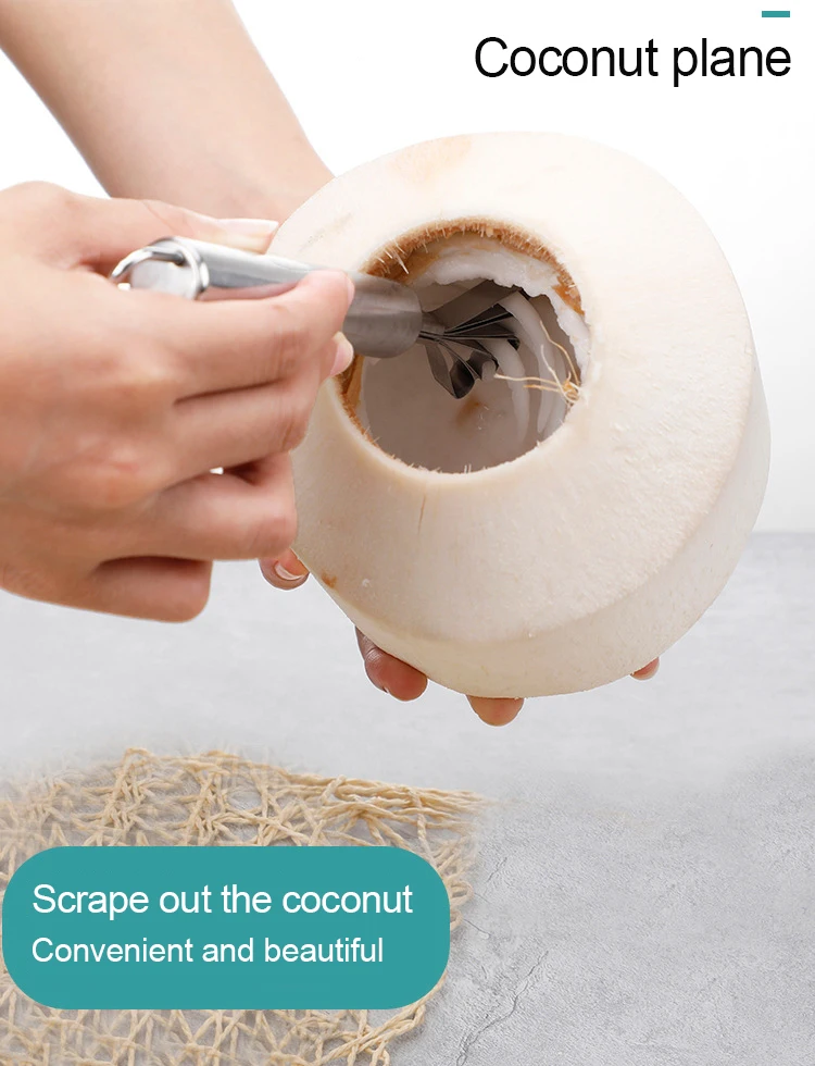 Creative Fresh Coconut Opening Tools Set 4 Pieces Corkscrew Opener ...