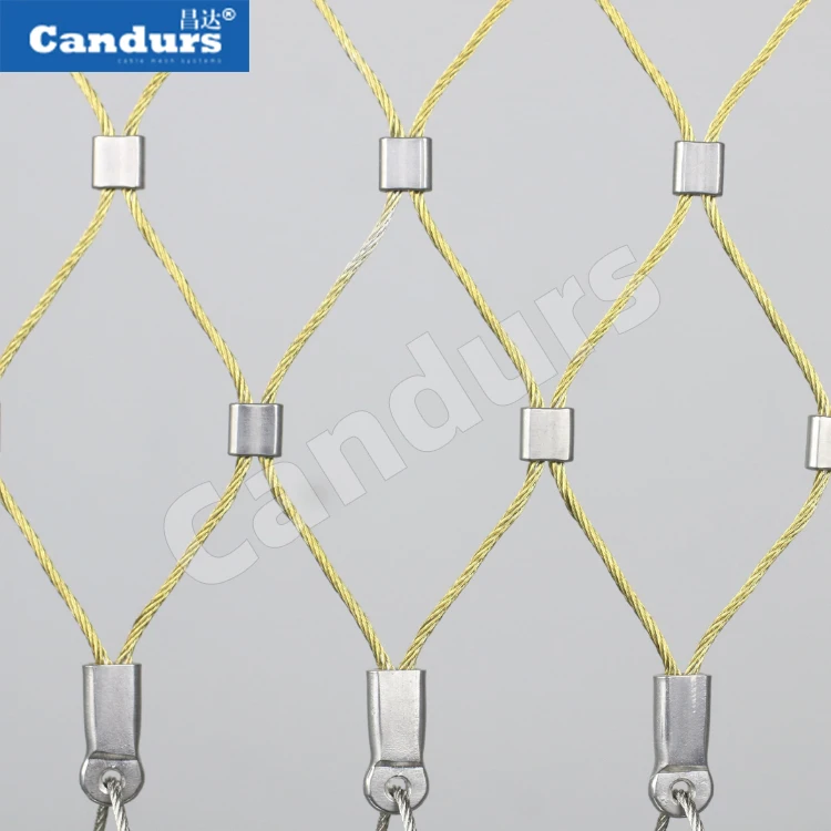 Wire Rope Cable Mesh Stainless Steel Pvd White Golden Bronze Black Red ...