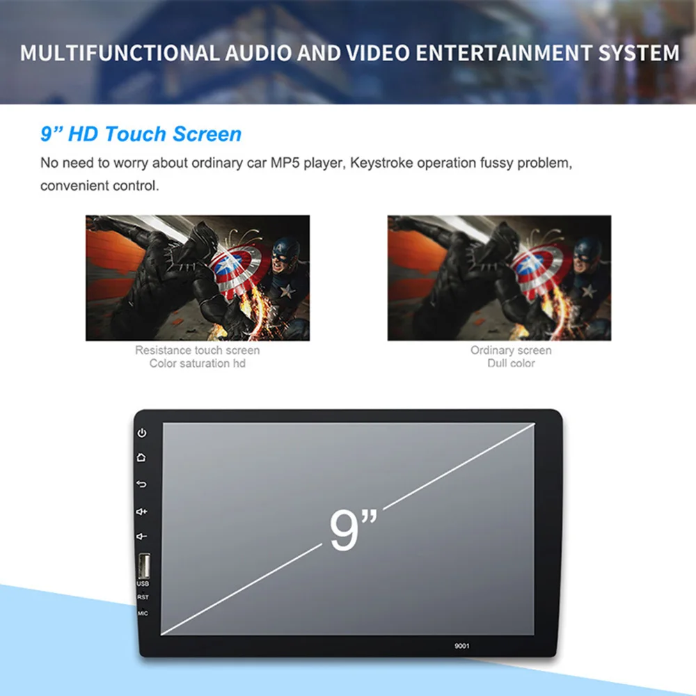 Universal Multimedia Head Unit - 9 Inch Android Radio