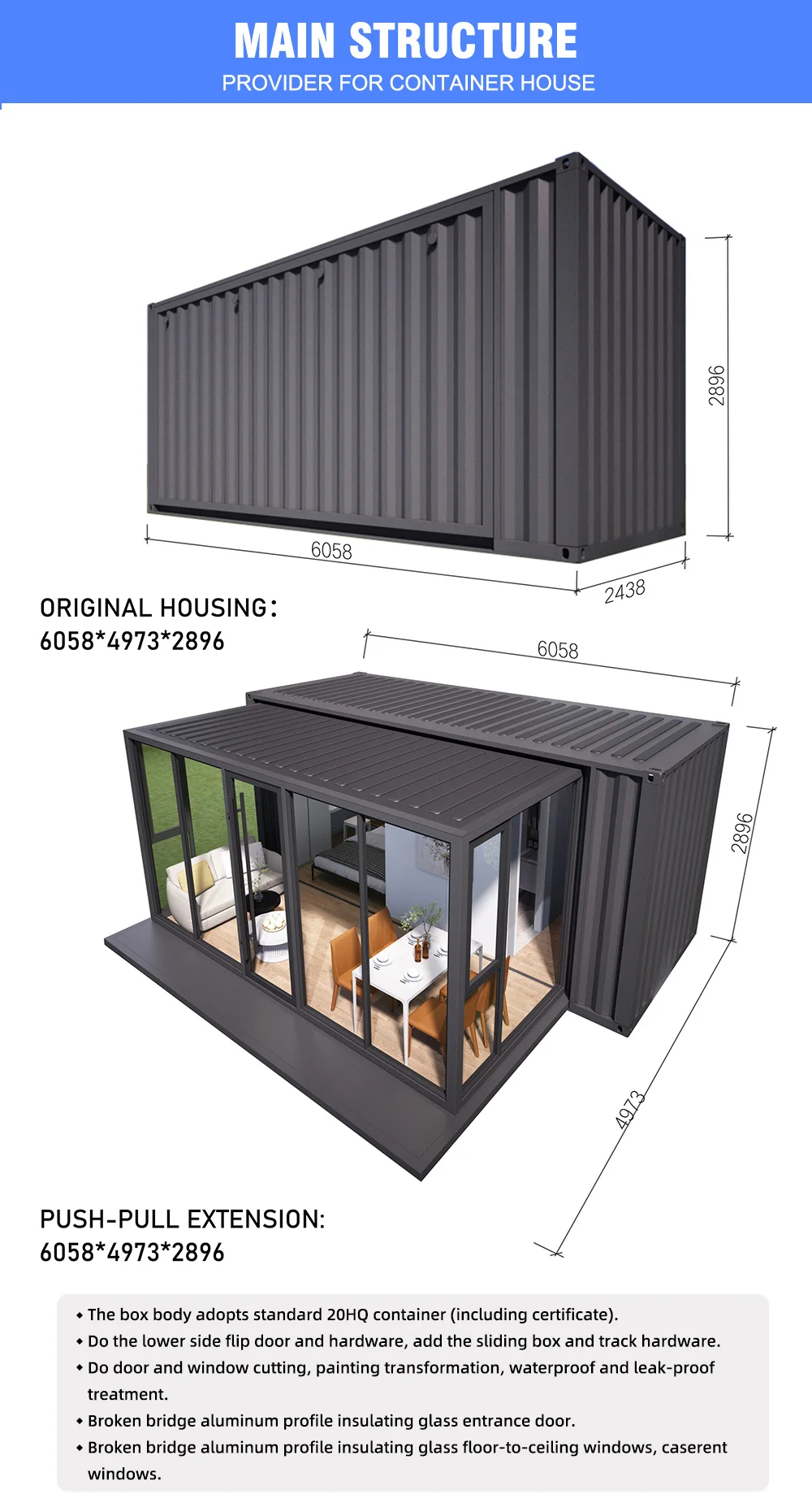 20HQ Wholesale Shipping Container Prefab Shipping Container Homes Buy ...