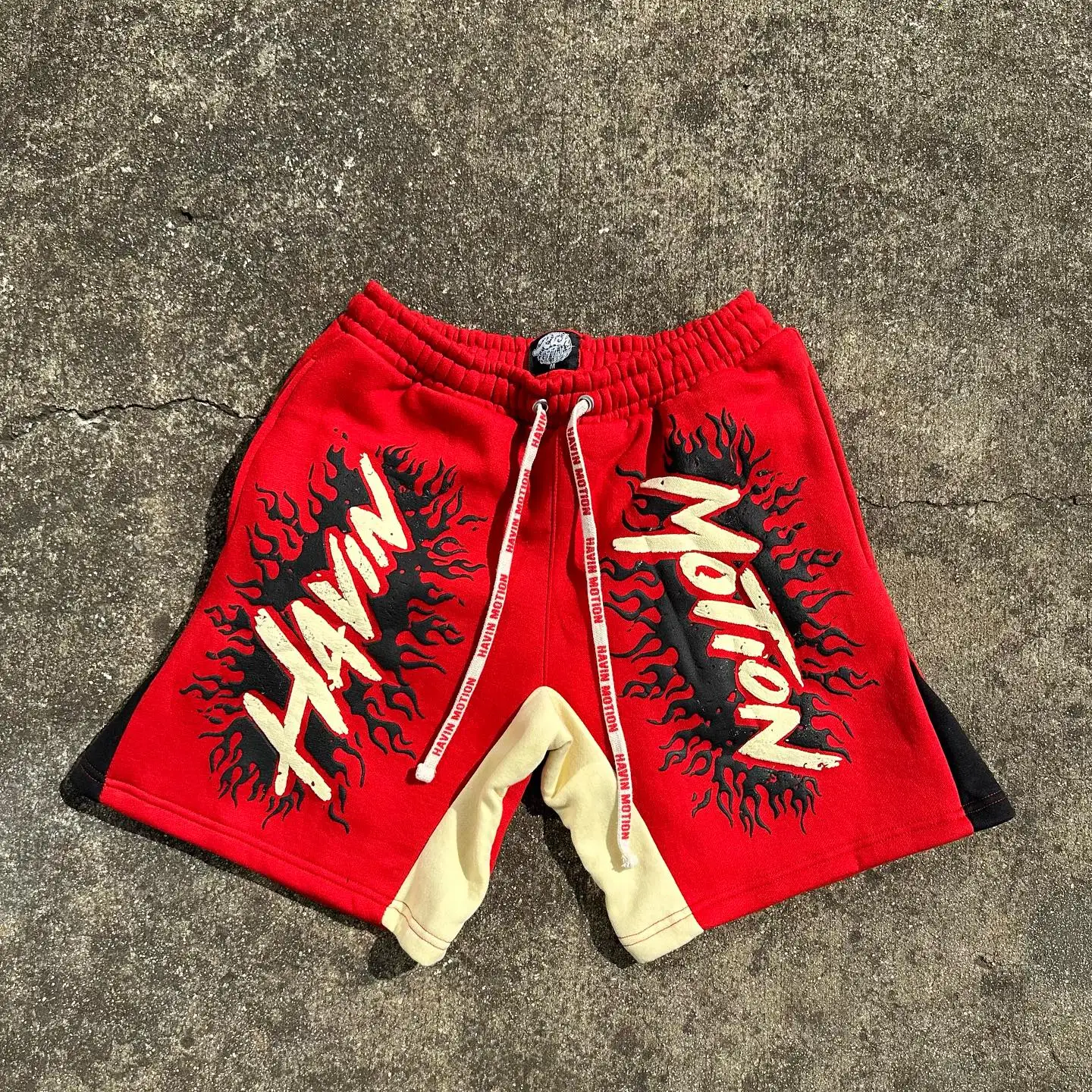 Custom High Quality Cotton Streetwear Jogger Baggy Acid Wash Puff Print ...