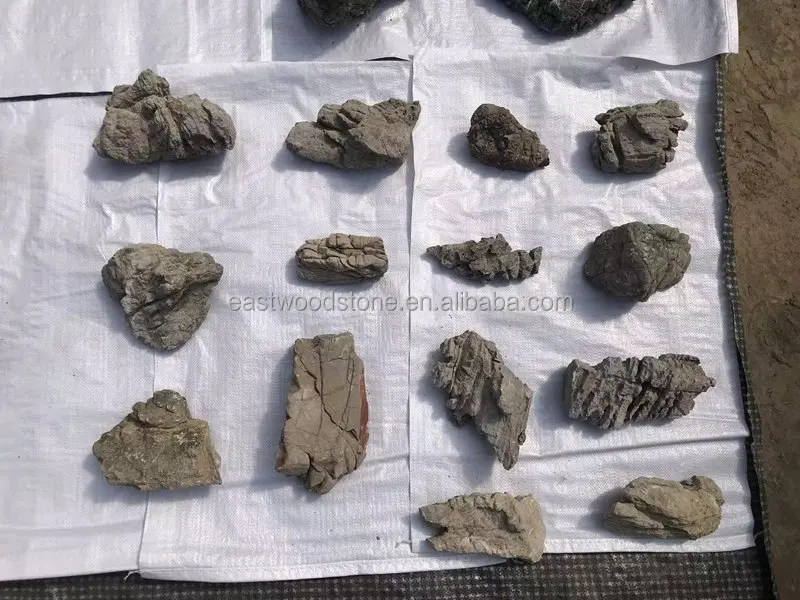 Natural Grey Aquascaping Waterfresh Fish Tank Luohan Stone Rocks For ...