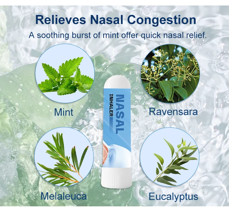 Portable Nasal Inhaler With Refreshing Vapors Menthol Scent Essential ...
