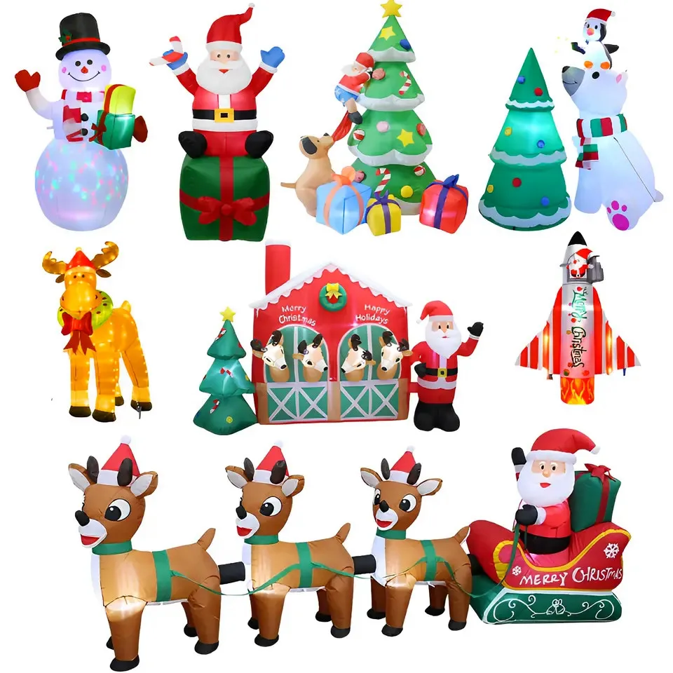 Outdoor Christmas Inflatable Merry Go Round Decoration