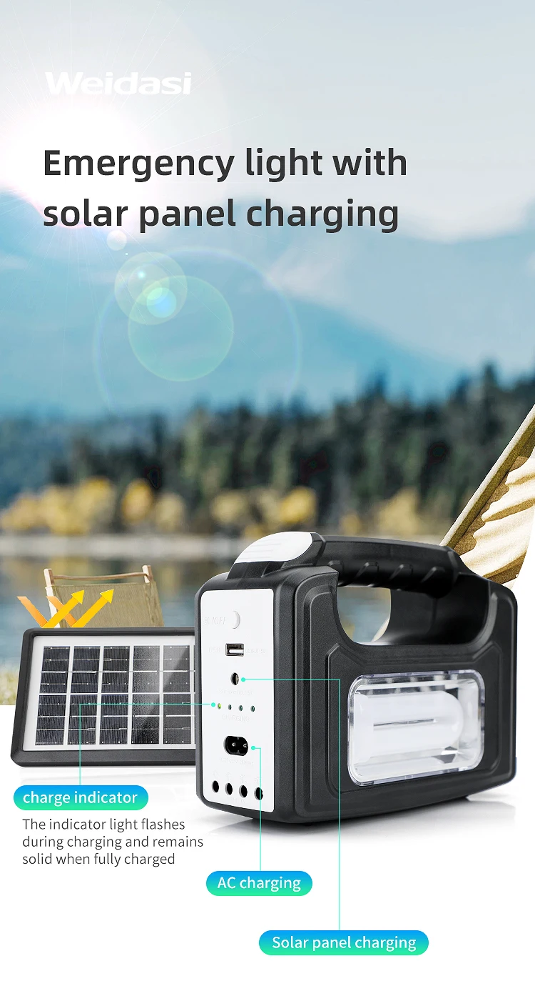 Weidasi Front Light And Sidelight Emergency Portable Solar Lighting Kit ...
