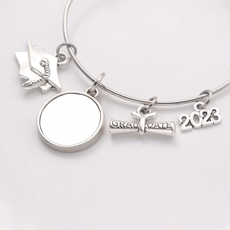 Wholesale Factory 2023 Sublimation Blank Graduation Bracelet Zinic ...