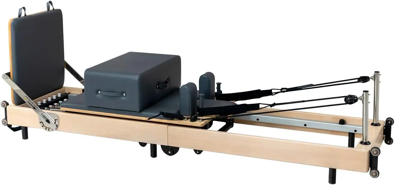 Premium Foldable Maple Wood Pilates Reformer - Space Saving