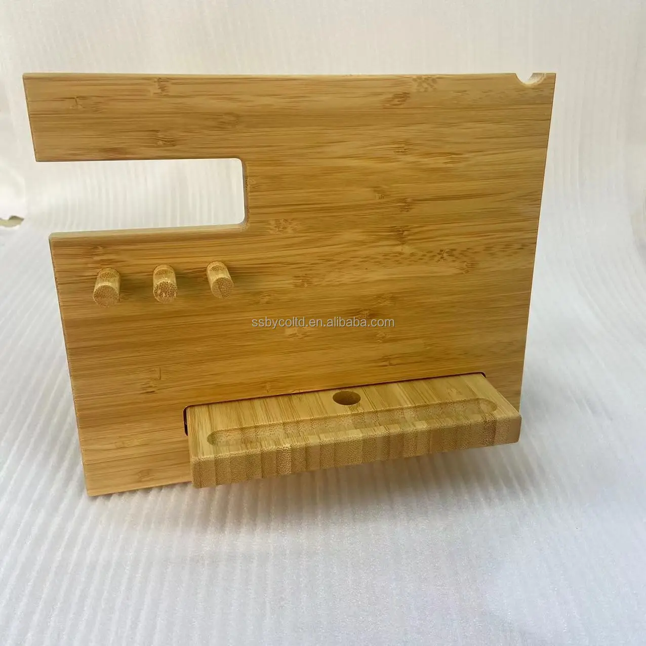 Sapeli Wood Phone Key Holder Docking Station Gifts For Men Wooden ...