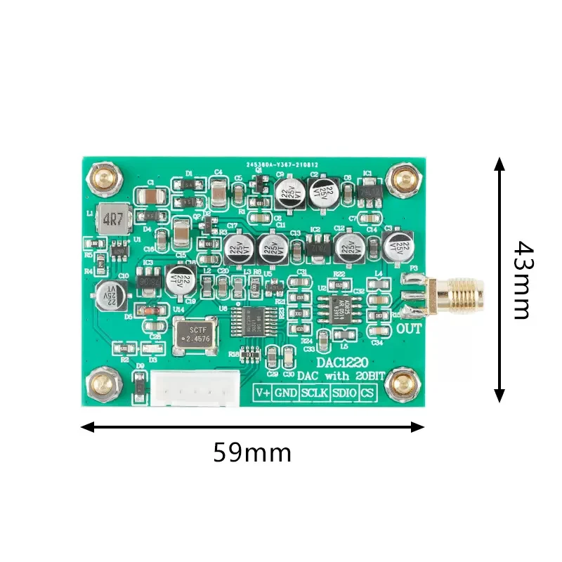 DAC1220 analog-to-digital conversion module 20 bit DAC16 bit adjustable ...