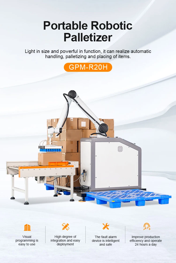 GURKI Automatic Robotic Cobot Collaborative Palletiziter for Carton ...