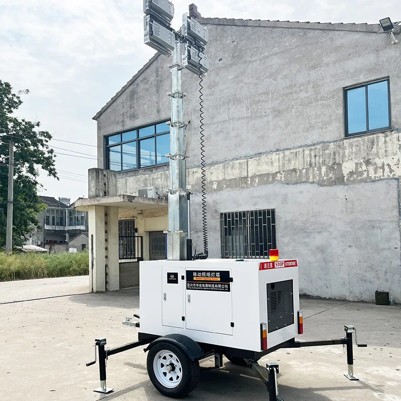 Moveable LED 4*1000W Diesel Power Generation Mining Construction Light ...