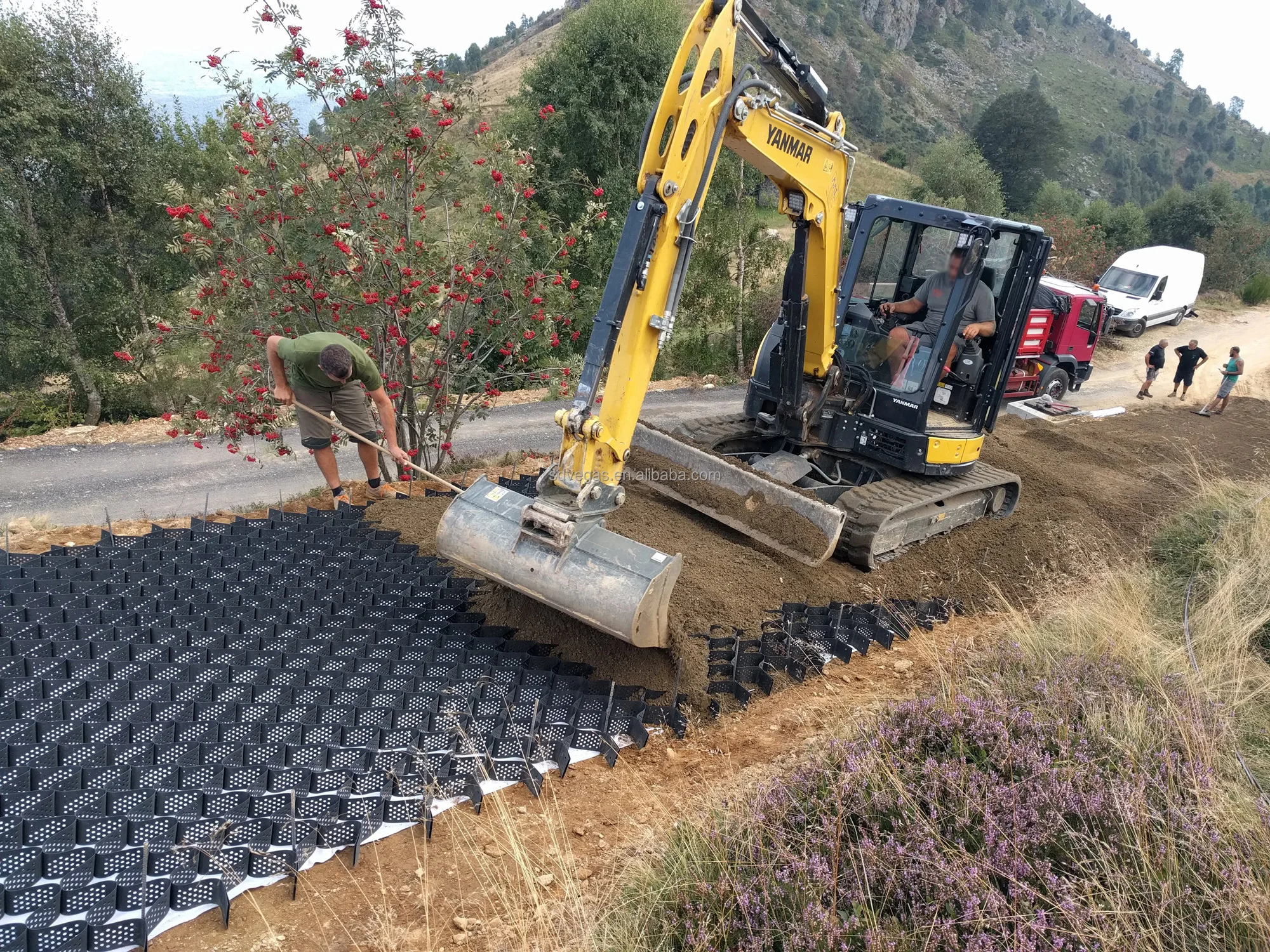 Hdpe Geocell Reinforcement Driveway Retaining Wall Embankment For Road ...