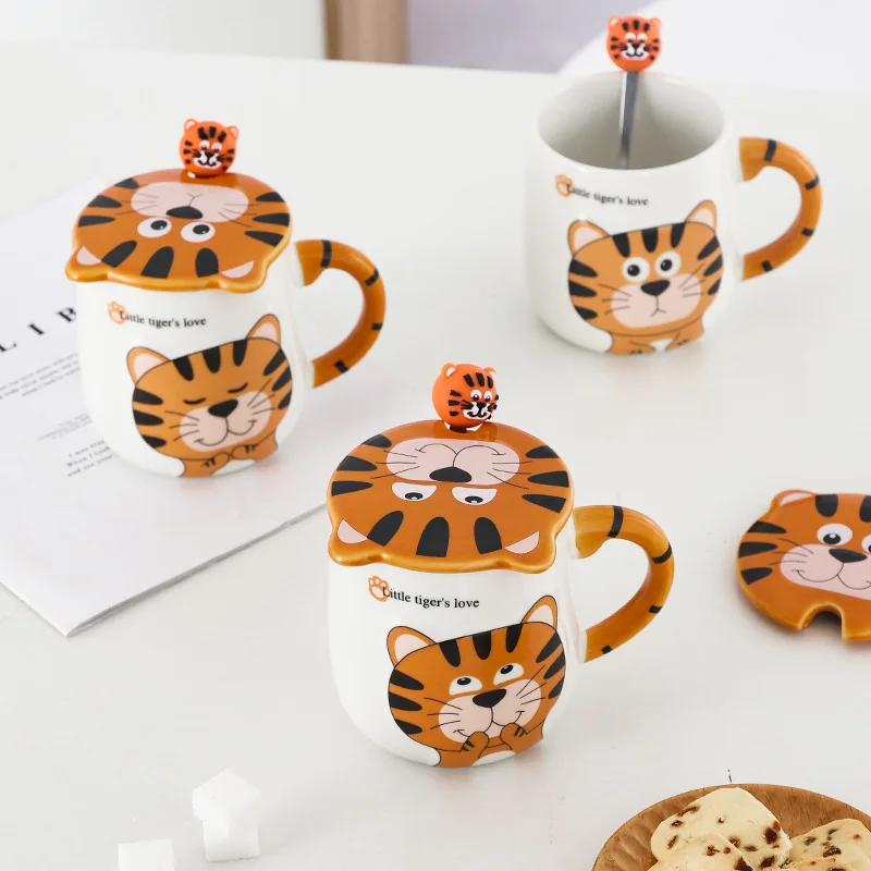 Cute Cartoon Tiger Mug - Perfect Gift for Kids & Adults