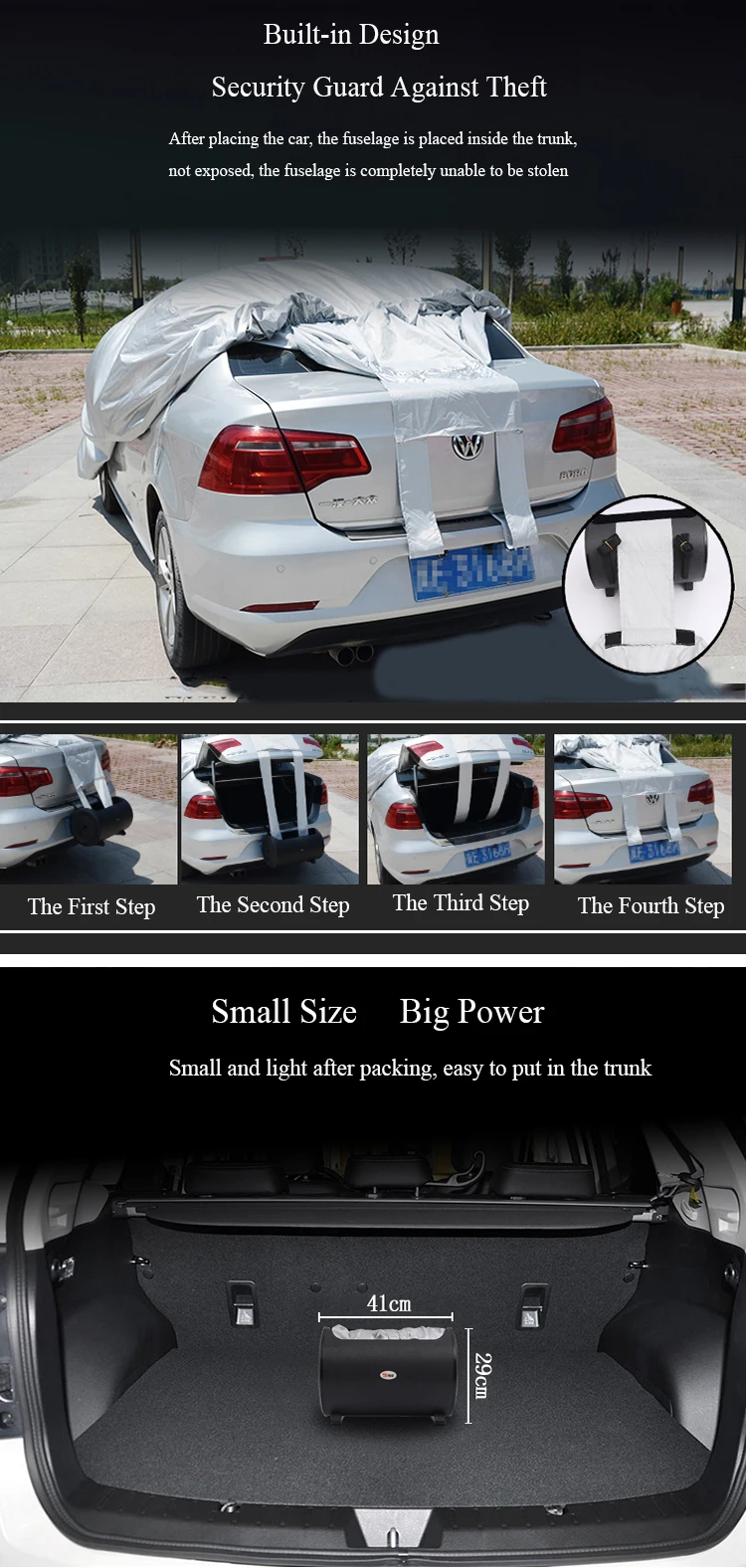 Foldable Waterproof Body Custom Automatic Roller Remote Car Cover - Buy ...