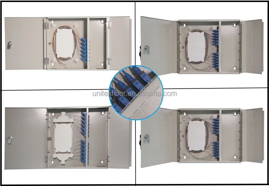 Fiber Optic Metal Terminal Box SC LC ST FTTH FTTX 24 48 Port Outdoor ...